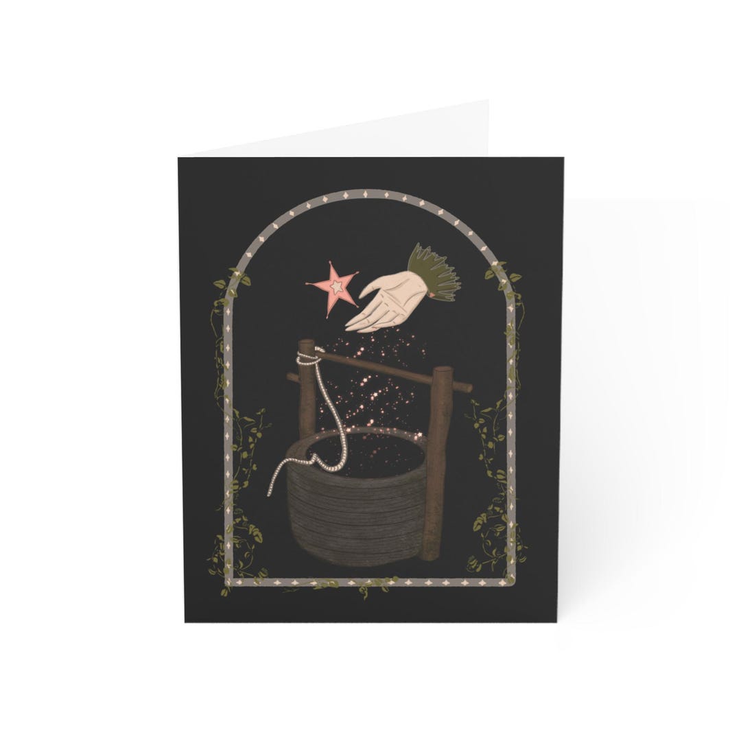 Wishing Well Greeting Card | Blank Inside, With Envelope - Etsy