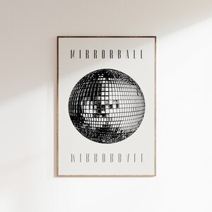 Taylor Mirrorball Print, Disco Ball Print, Folklore Vintage Print ...