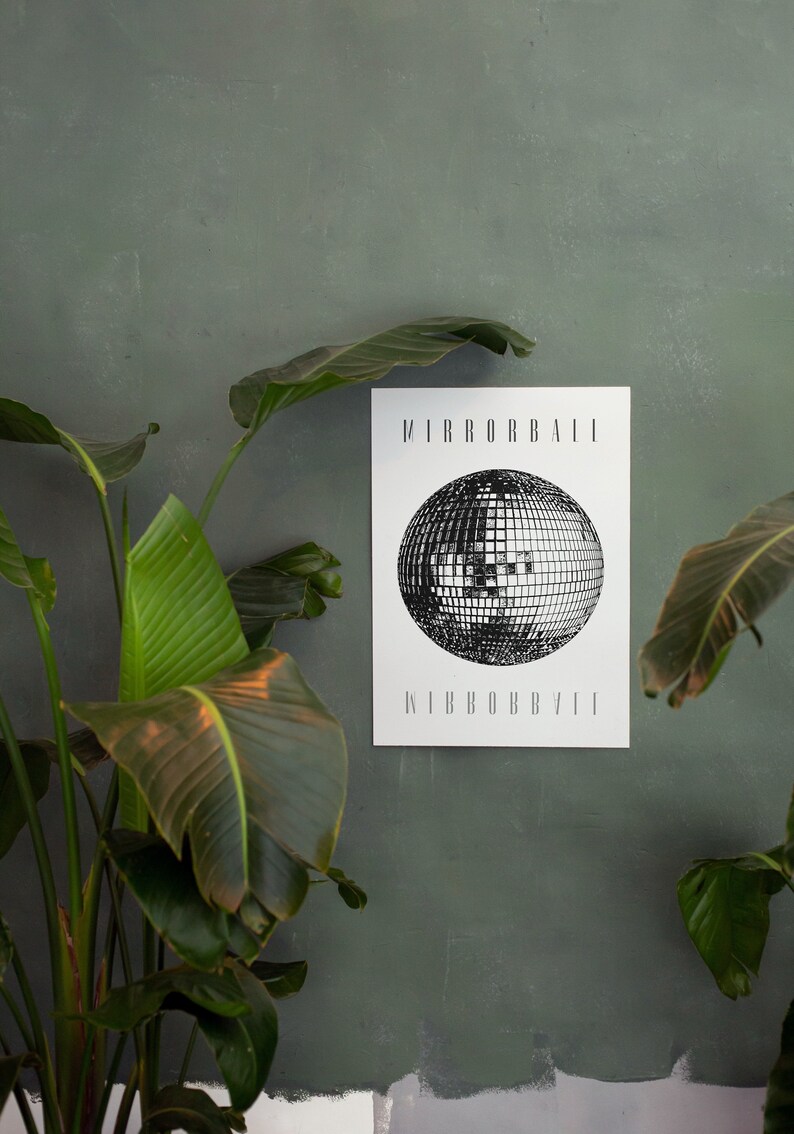 Taylor Mirrorball Print, Disco Ball Print, Folklore Vintage Print ...
