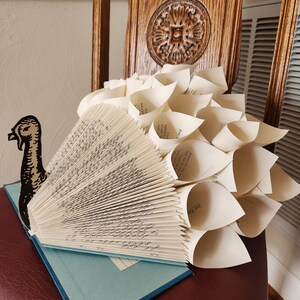 Turkey Book Art and Fall Decoration - Etsy