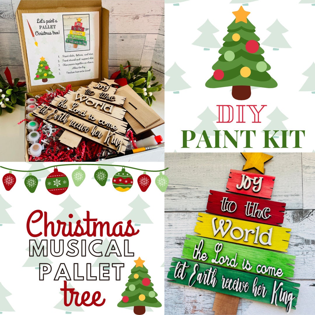 Christmas Musical Pallet Tree DIY Kit - Etsy