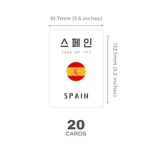 Country Korean Flashcards | Learn Korean Language | Educational ...