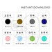 20 Korean Color Flashcards | Learn Hangul Colors | Printable Vocabulary ...