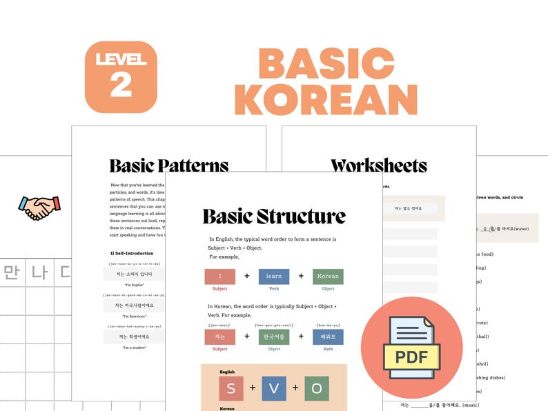 Basic Korean Printable Worksheets | Korean Language | Korean Study ...