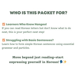 Basic Korean Printable Worksheets | Korean Language | Korean Study ...