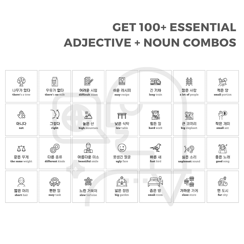 Descriptive Words | Adjectives | Everyday Korean Words | Korean ...