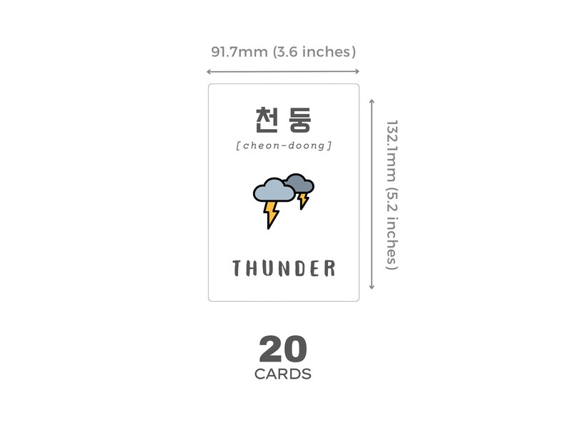 Korean Weather Flashcards | Learn Korean Language | Educational ...