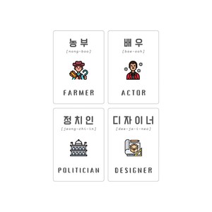 Korean Job Flashcards | Learn Korean Language | Educational Printable ...