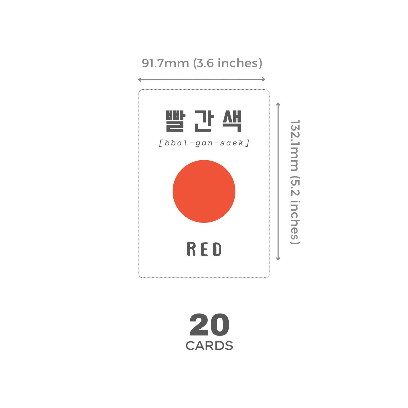 20 Korean Color Flashcards | Learn Hangul Colors | Printable Vocabulary ...