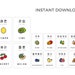 Korean Fruit Flashcards Learn Korean Language Educational Printable ...