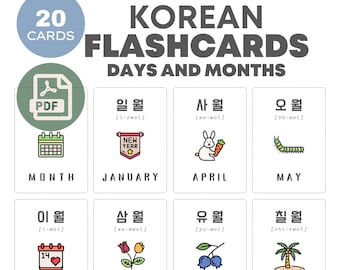 Korean Weather Flashcards | Learn Korean Language | Educational ...