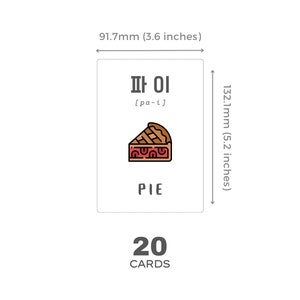 Food Korean Flashcards | Learn Korean Language | Educational Printable ...