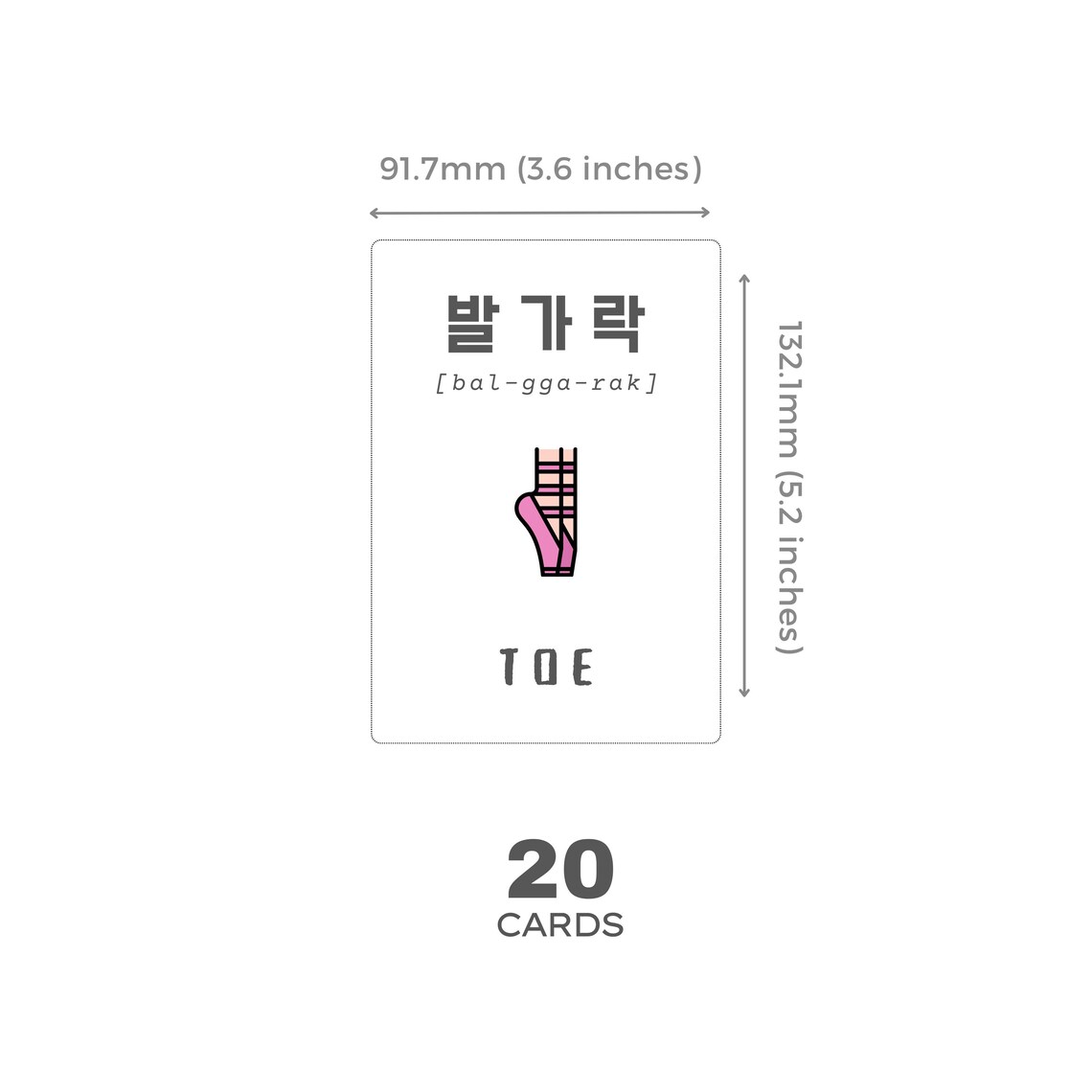 Korean Body Parts Flashcards | Learn Korean Language | Educational ...