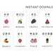 Korean Fruit Flashcards Learn Korean Language Educational Printable ...