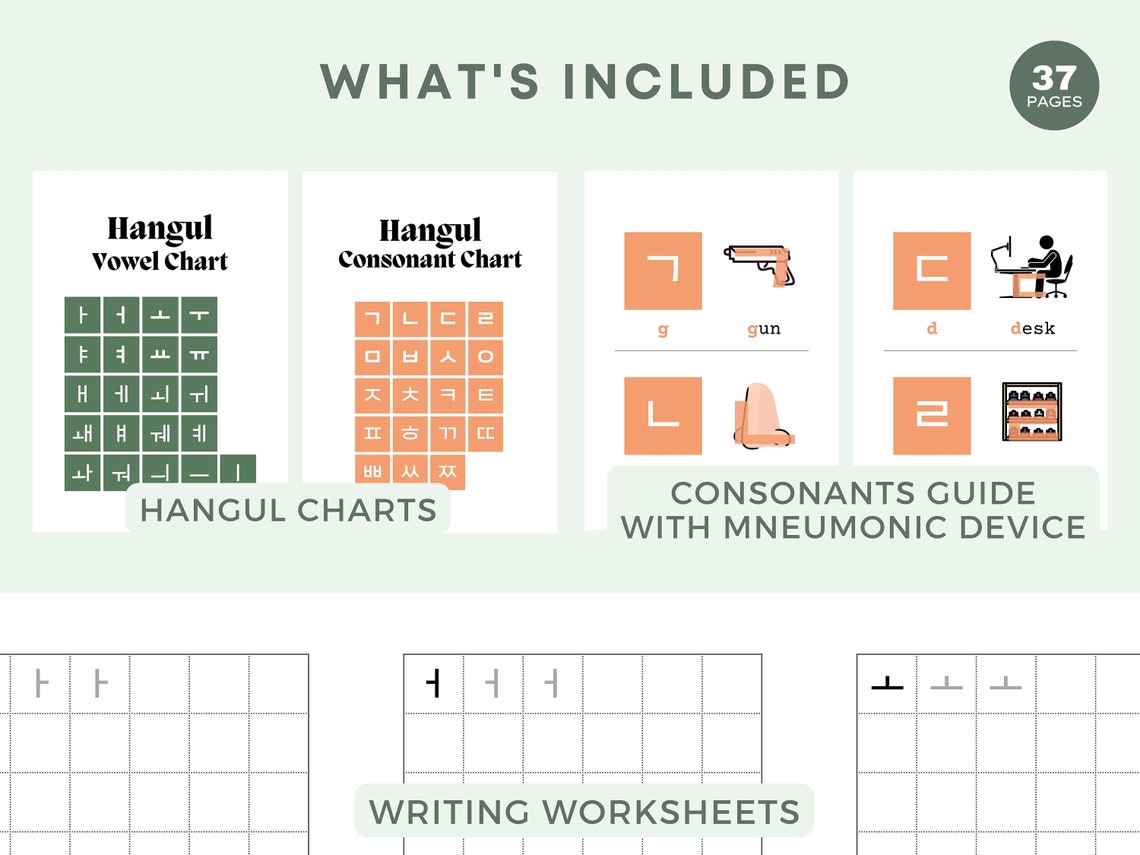 Complete Guide to Korean Alphabet Korean Language Korean Study Korean ...