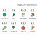 Korean Vegetable Flashcards Learn Korean Language - Etsy