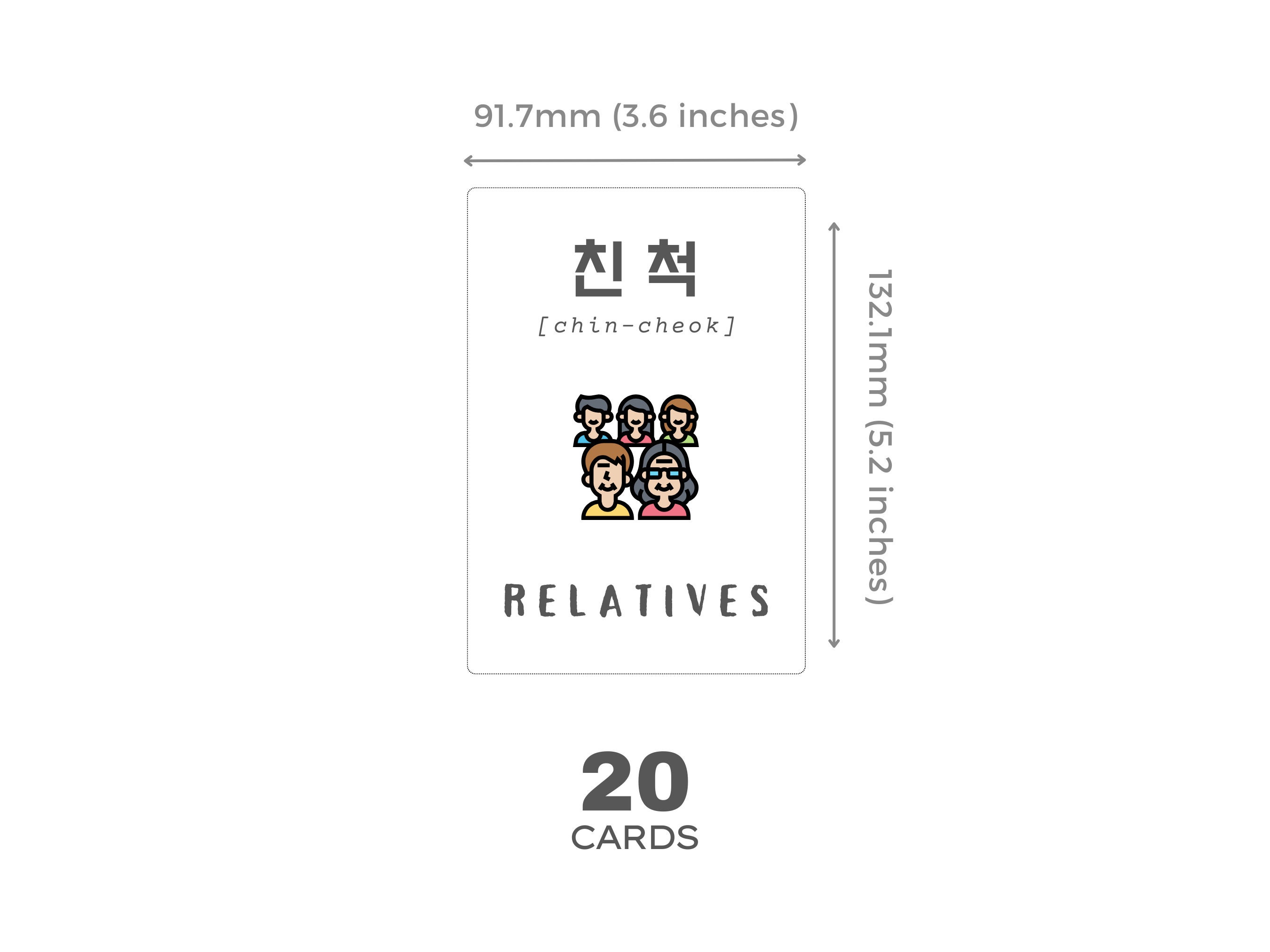 20 Korean Family Relations Flashcards | Learn Hangul Family Vocabulary ...