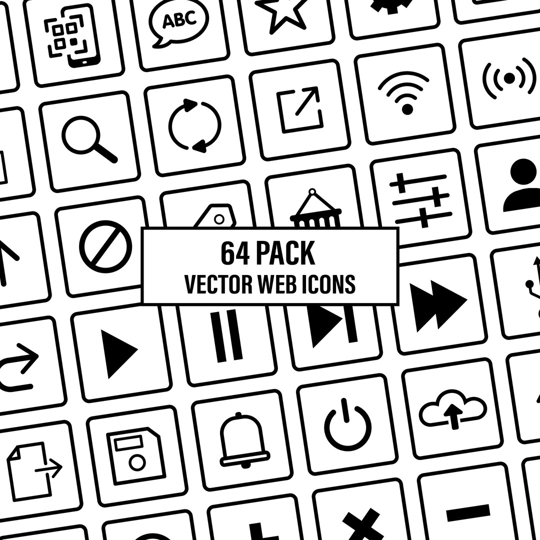 64 Vector Icons - Etsy
