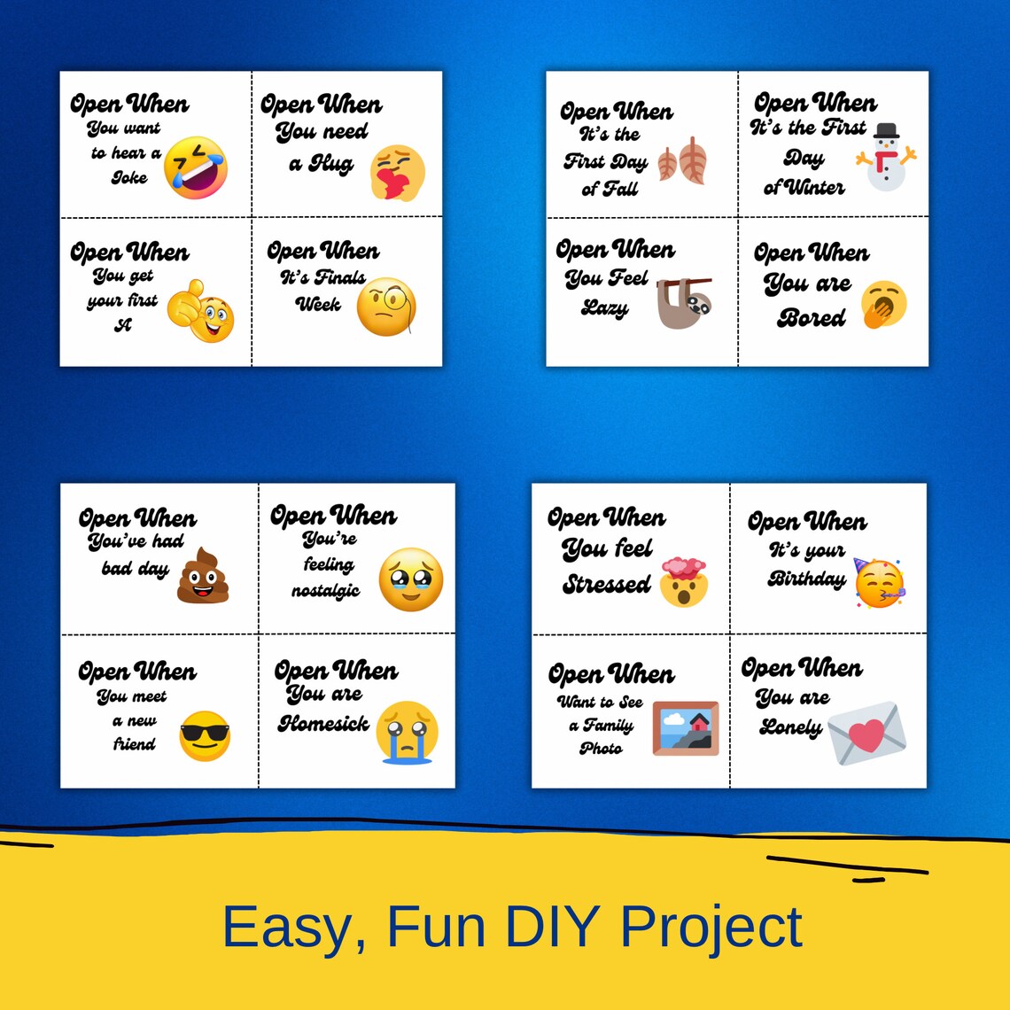 Open When Envelope Labels Digital Download College Son College Daughter ...