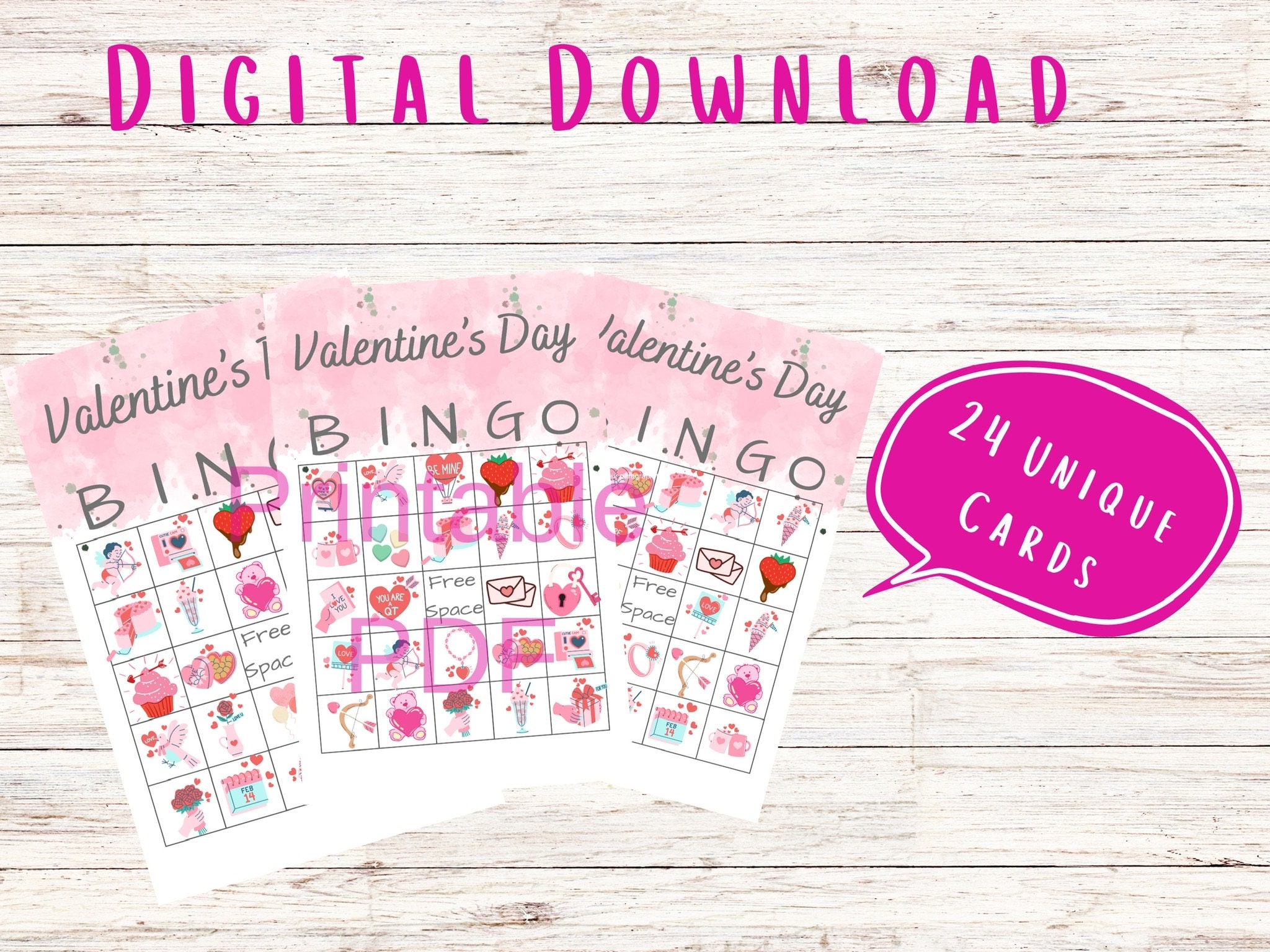 Digital Download Bingo Bundle for Valentines Day and St Patricks Day ...