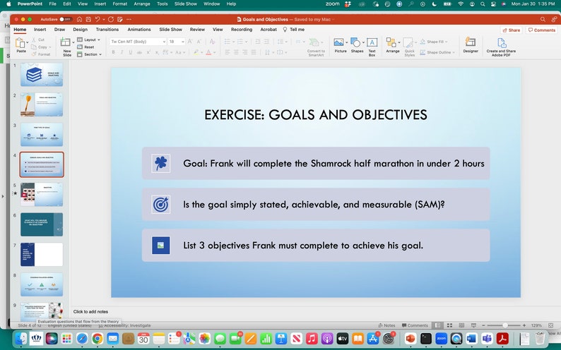Printable Powerpoint: Goals and Objectives - Etsy