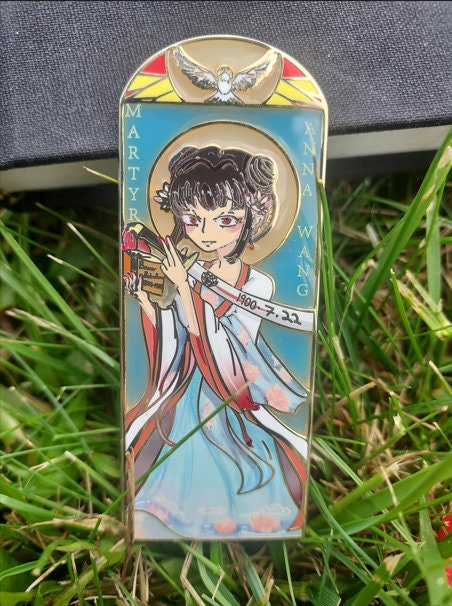 St.anna Wang Stain Glass Enamel Pin - Etsy