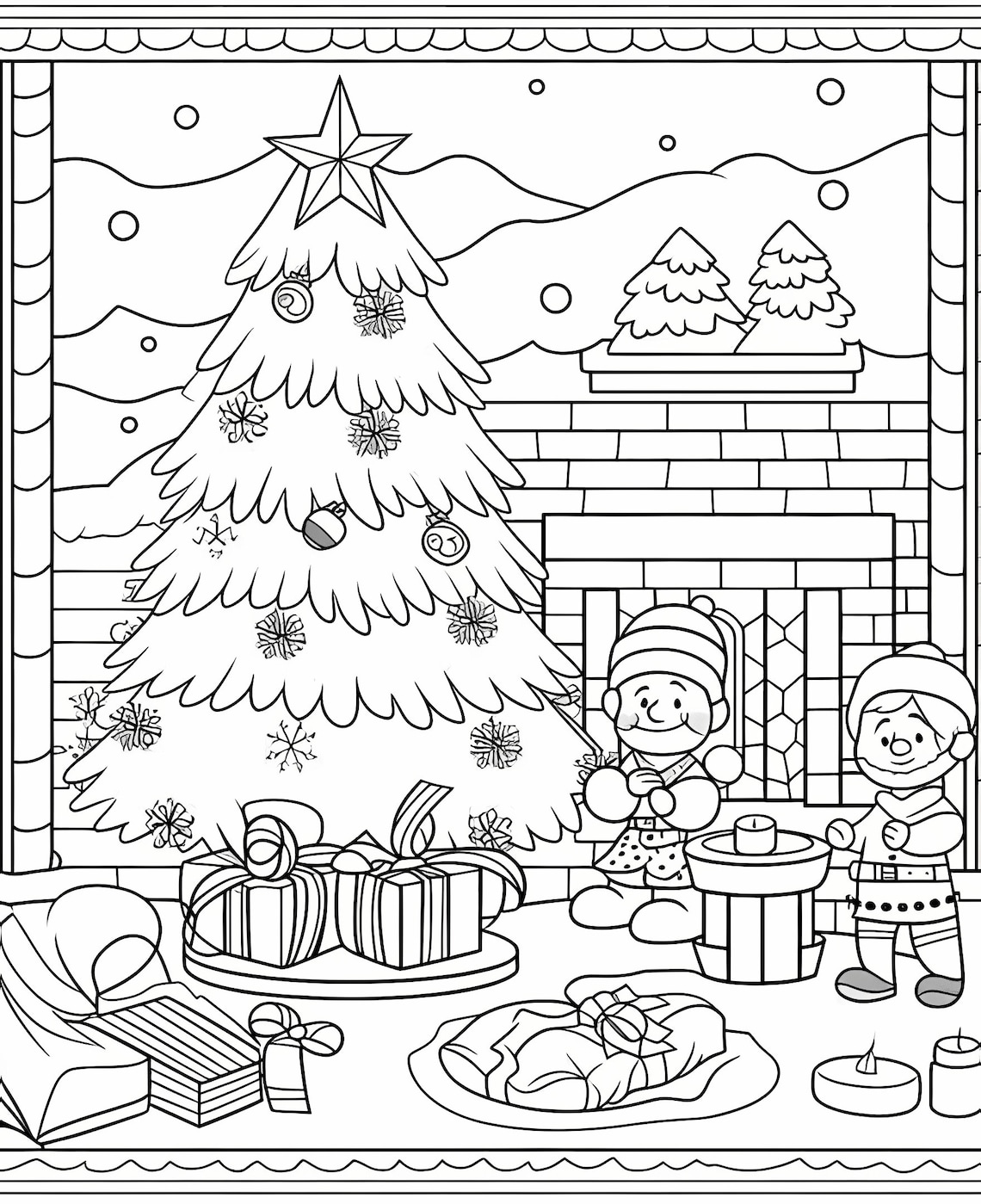 80 Christmas Themed Coloring Book: Spread Joy and Creativity With ...