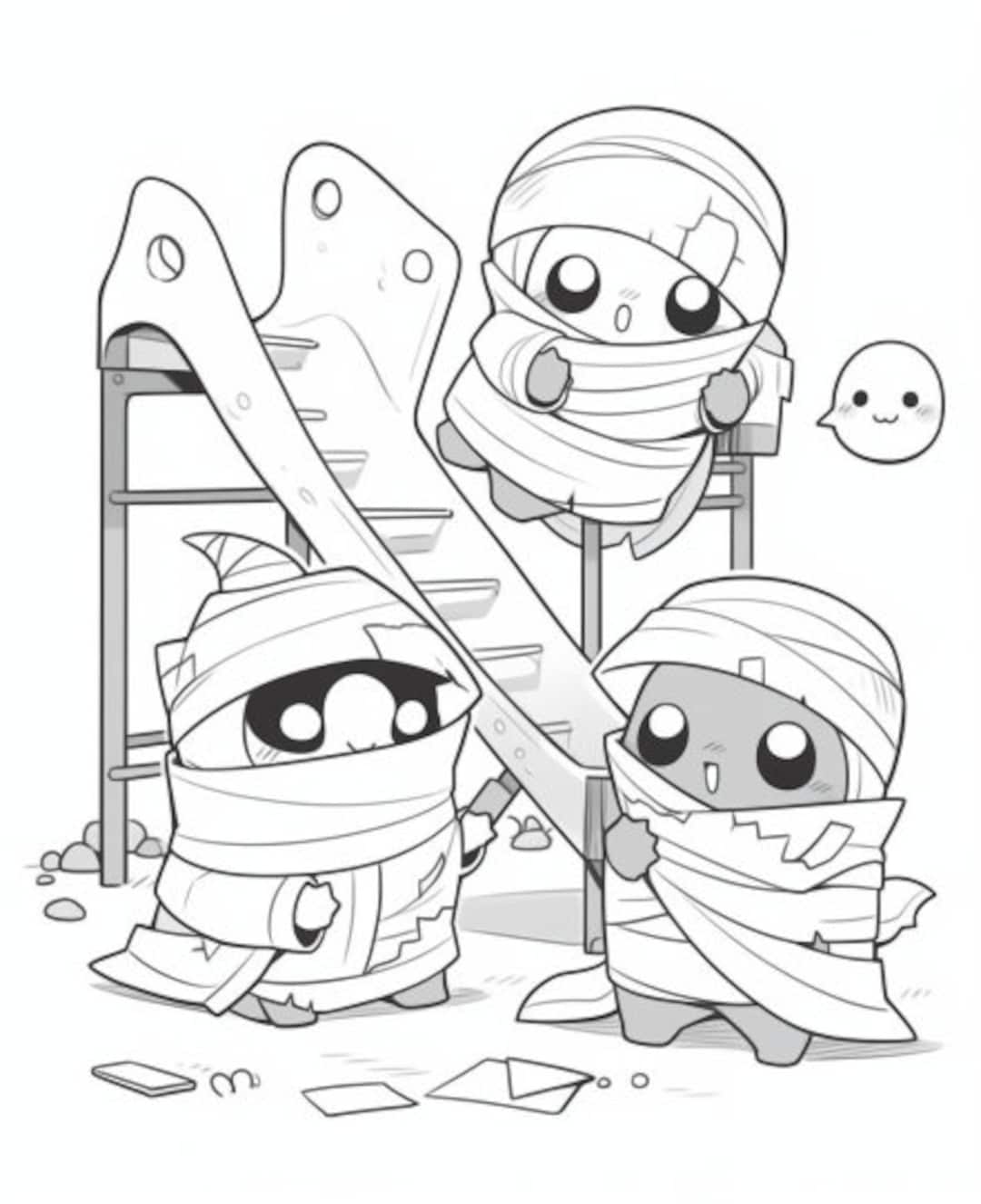 80 Piece Spooky Halloween Coloringbook: Colorful Adventures in Spooky ...