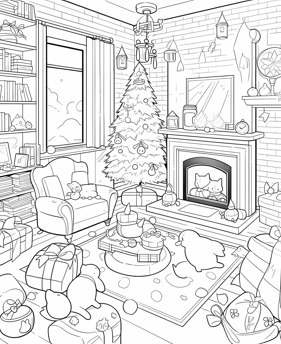 80 Christmas Themed Coloring Book: Spread Joy and Creativity With ...