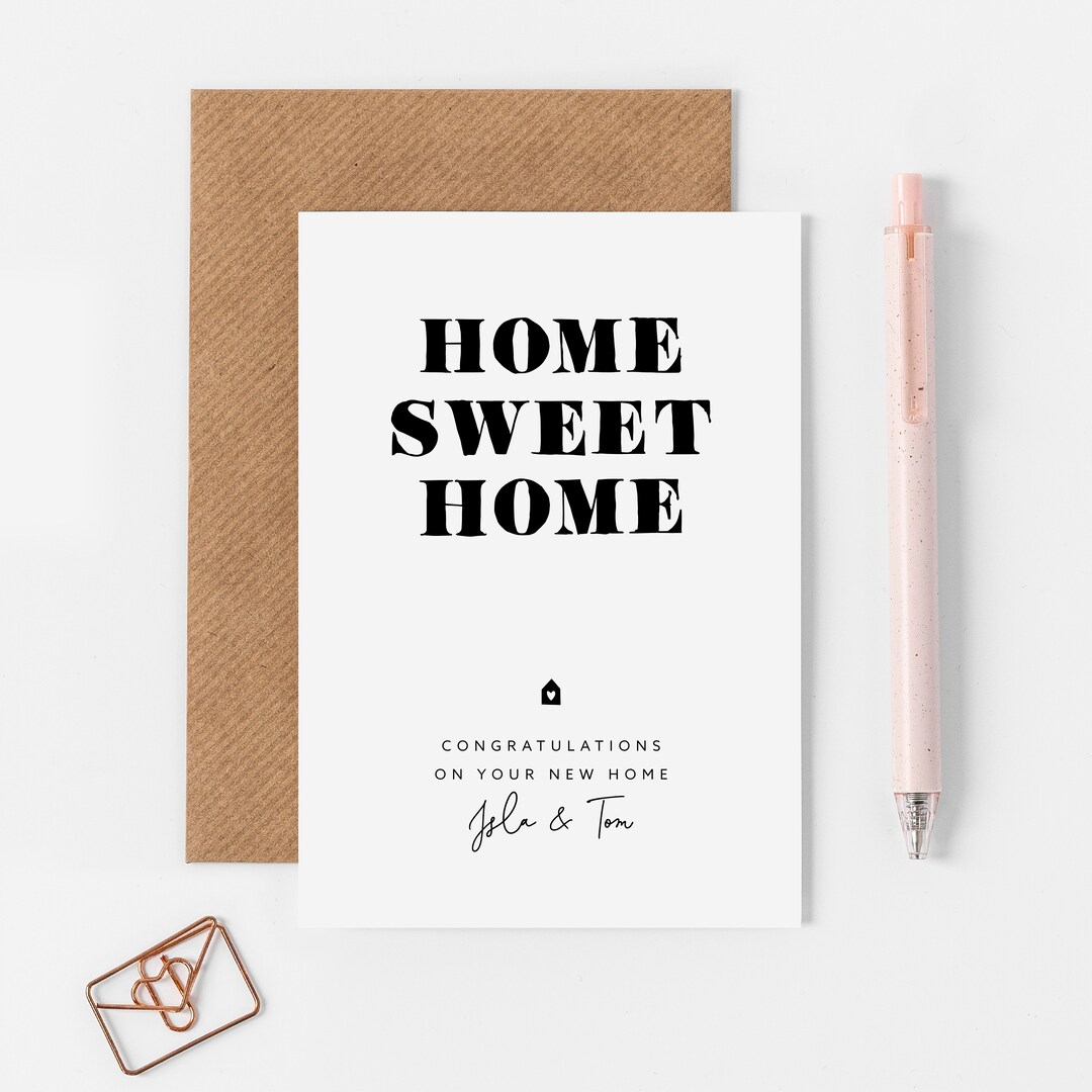 Personalised New Home Card, New Home Card, Moving Home, First Home Card ...
