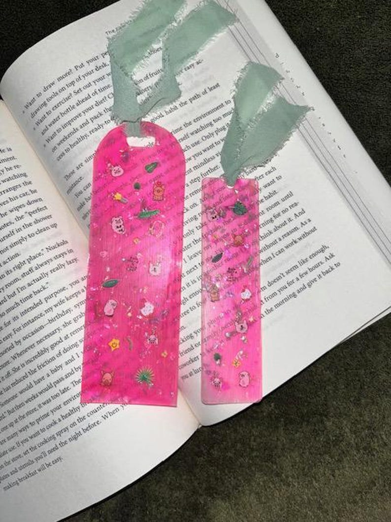 Farm Animal Cute Acrylic Bookmarks, Pig Bookmark, Cow Bookmarks, Tassel ...