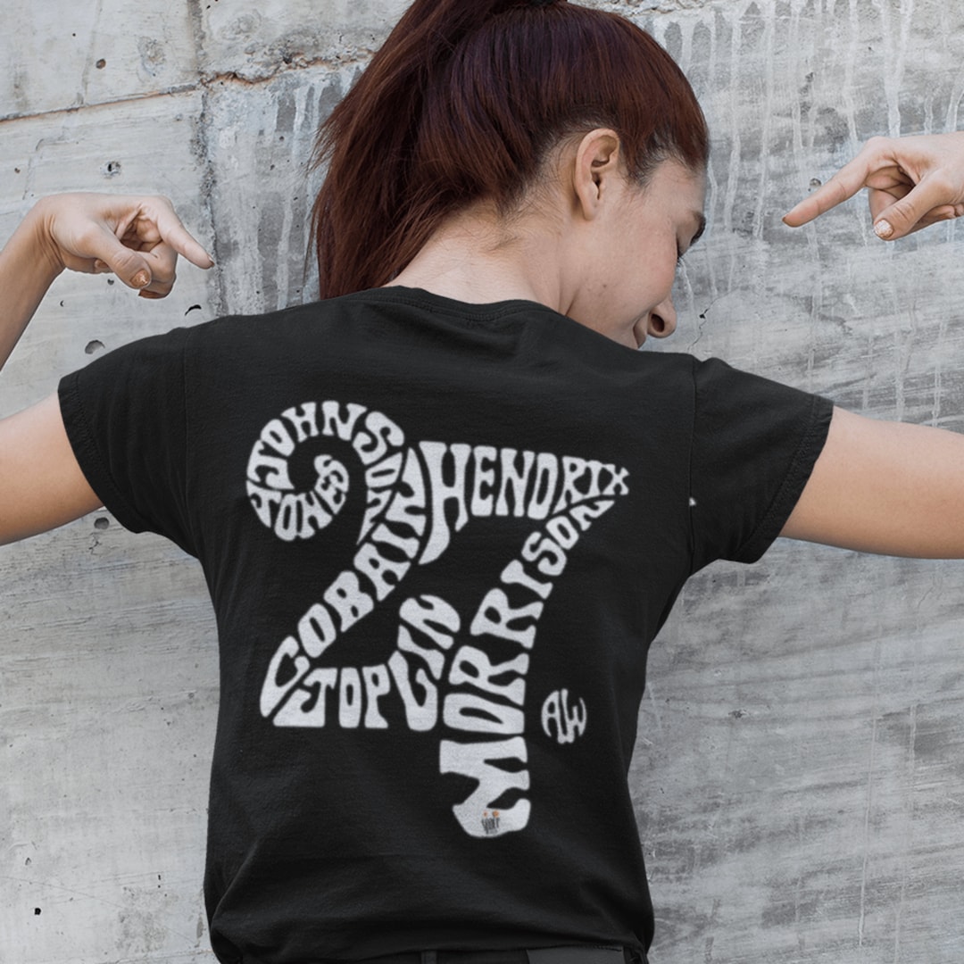 27 Club T-shirt, Shirt With Legendary Music Icons, Unisex Crewneck T ...