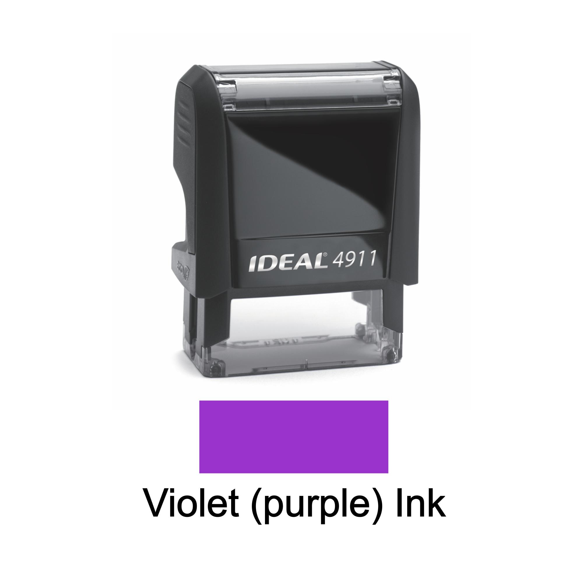 Customized IDEAL 4911 Self-inking Stamp: up to 3 Lines of Personalized ...