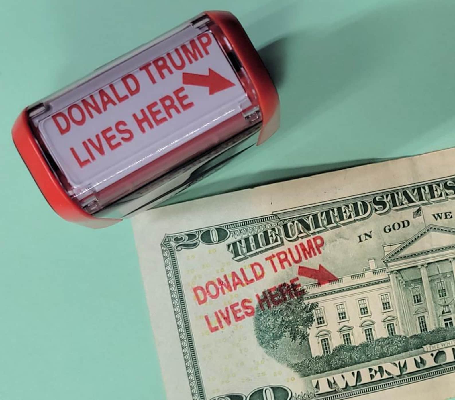 Donald Trump Lives Here Stamp: Trodat Self-inking Rubber Stamp - Etsy