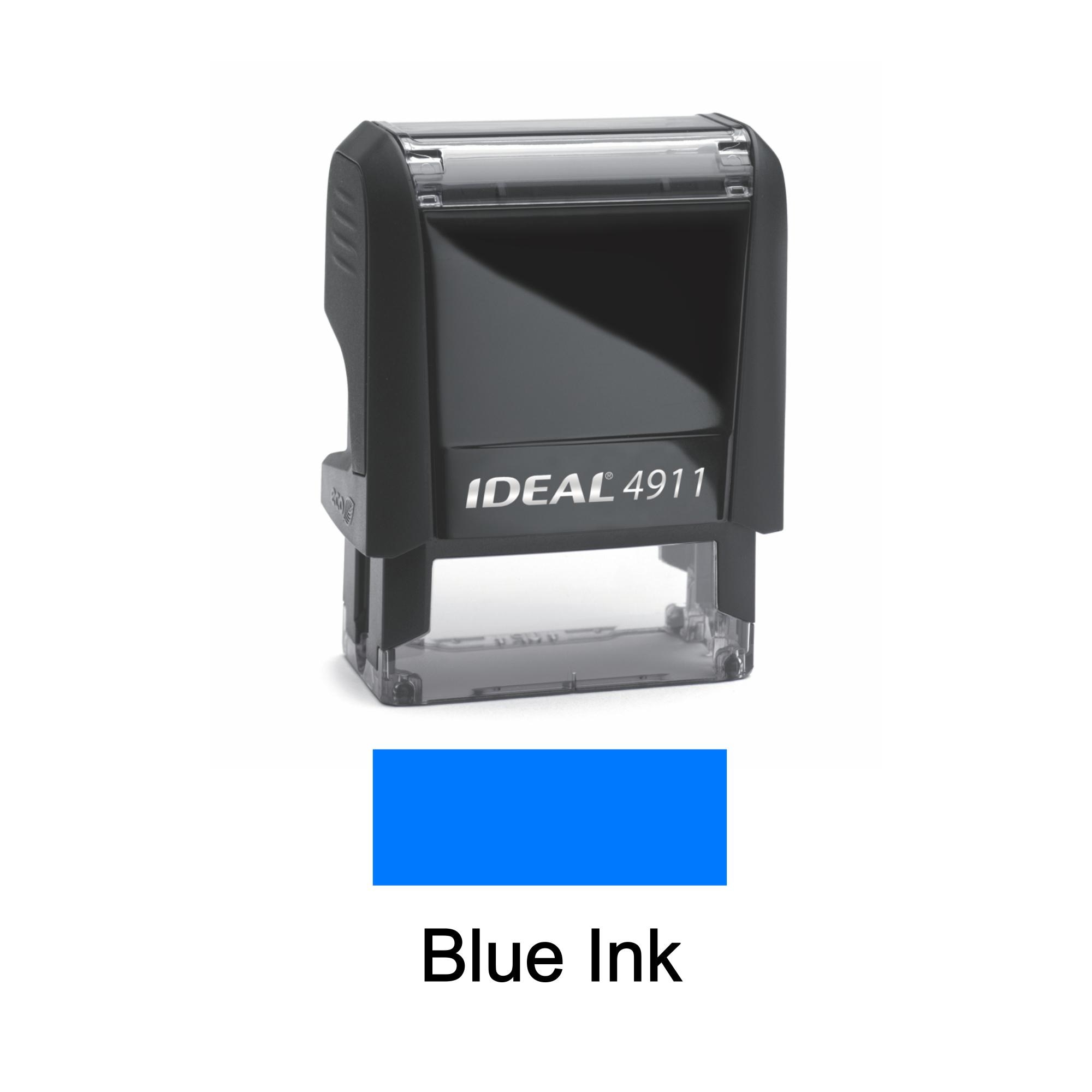 Customized IDEAL 4911 Self-inking Stamp: up to 3 Lines of Personalized ...