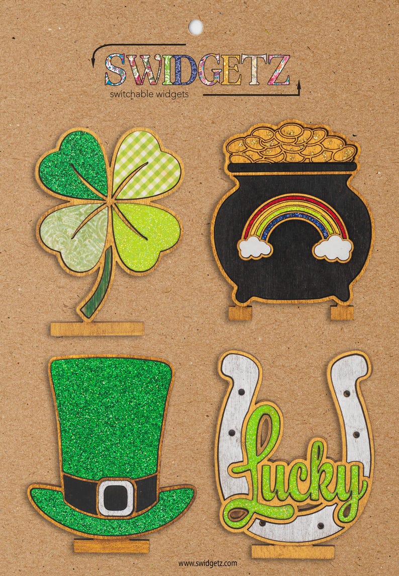 St Patrick’s Day Decor Kit | Interchangeable Wooden Home Decor | Lucky ...