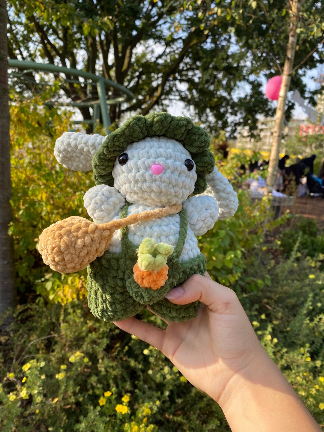 Gardener Farm Overall Bunny Friendly Crochet Plushie Children Bunny in ...