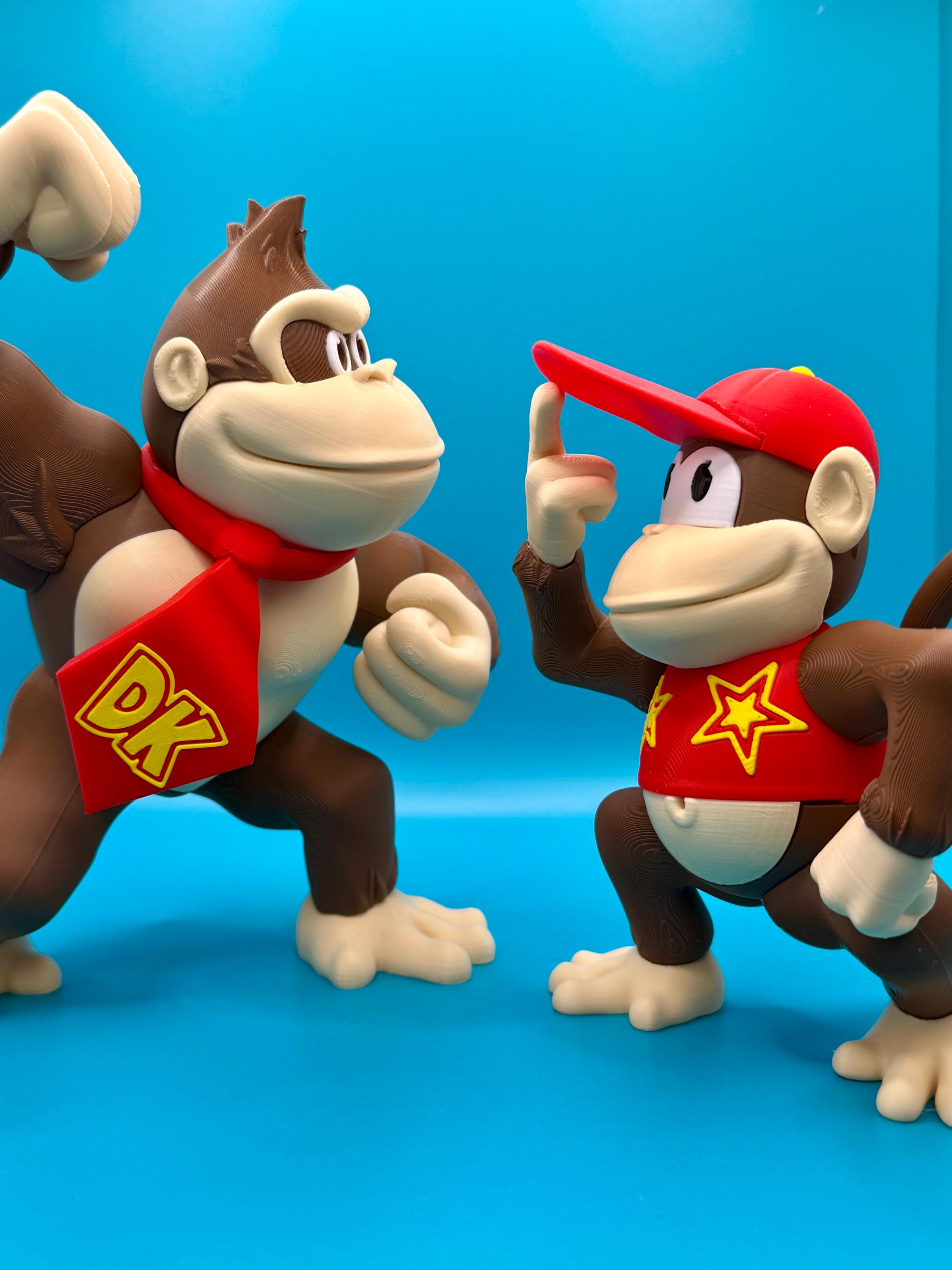 Donkey Kong & Diddy Kong 3D Print | Video Game Collectible Gamer Desk ...
