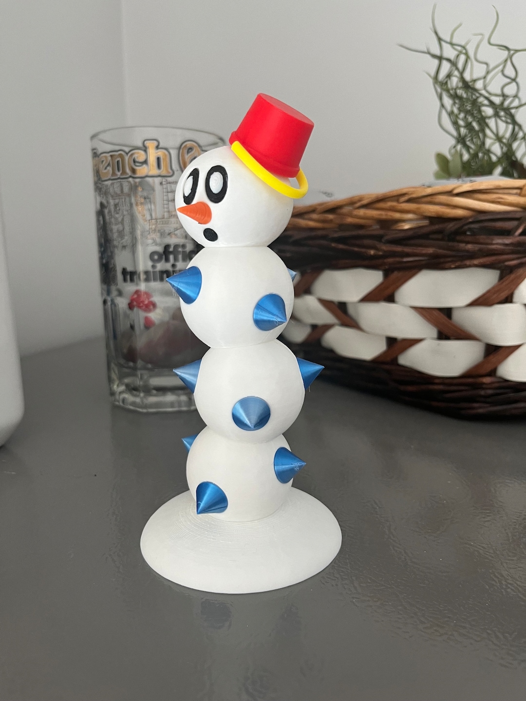 Snow Pokey Enemy From Super Mario 3D World 3D Printed Ice Pokey Snowman ...