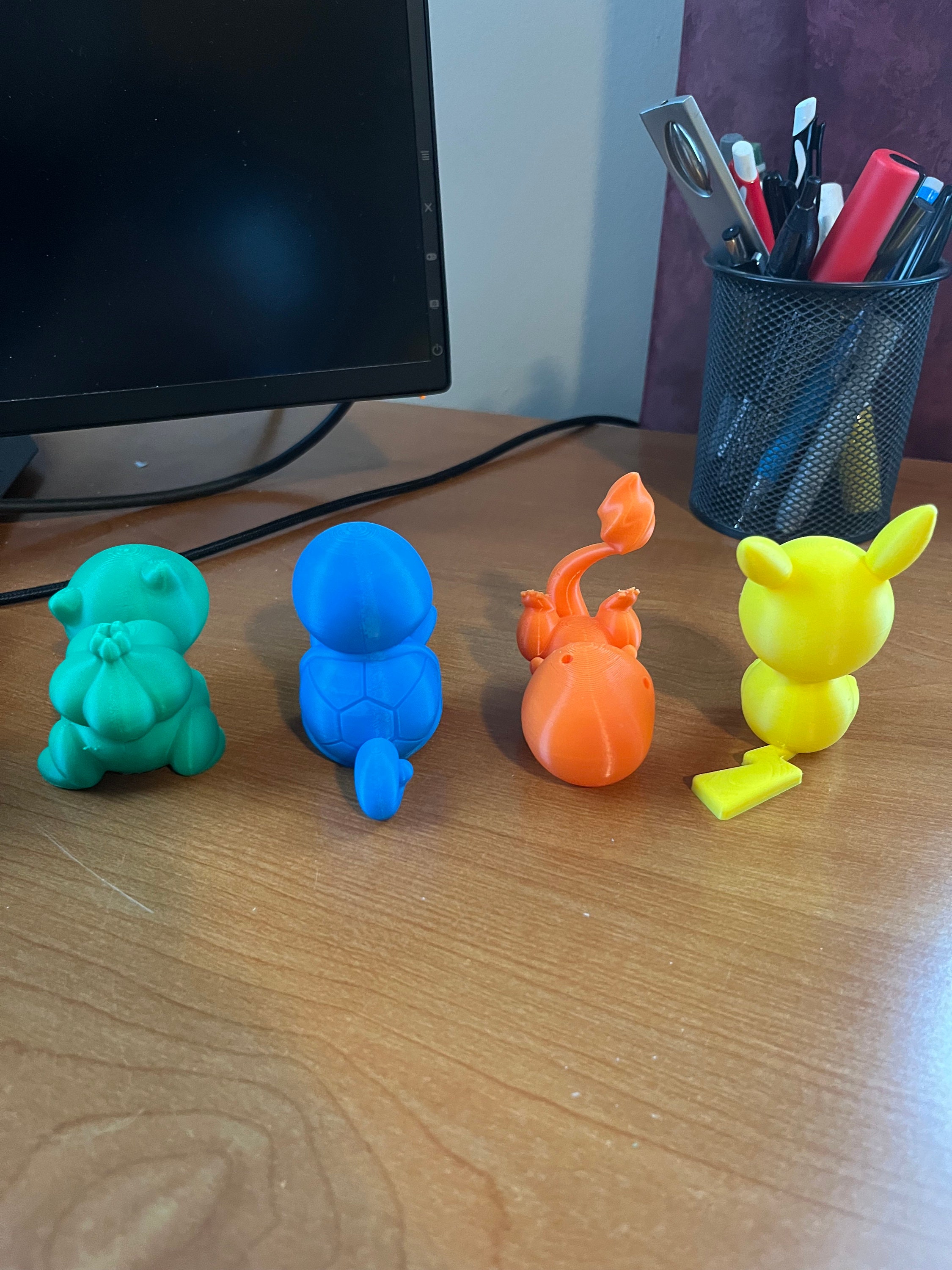 Cute 3D Printed Pokemon Desk Sized Figures - Etsy
