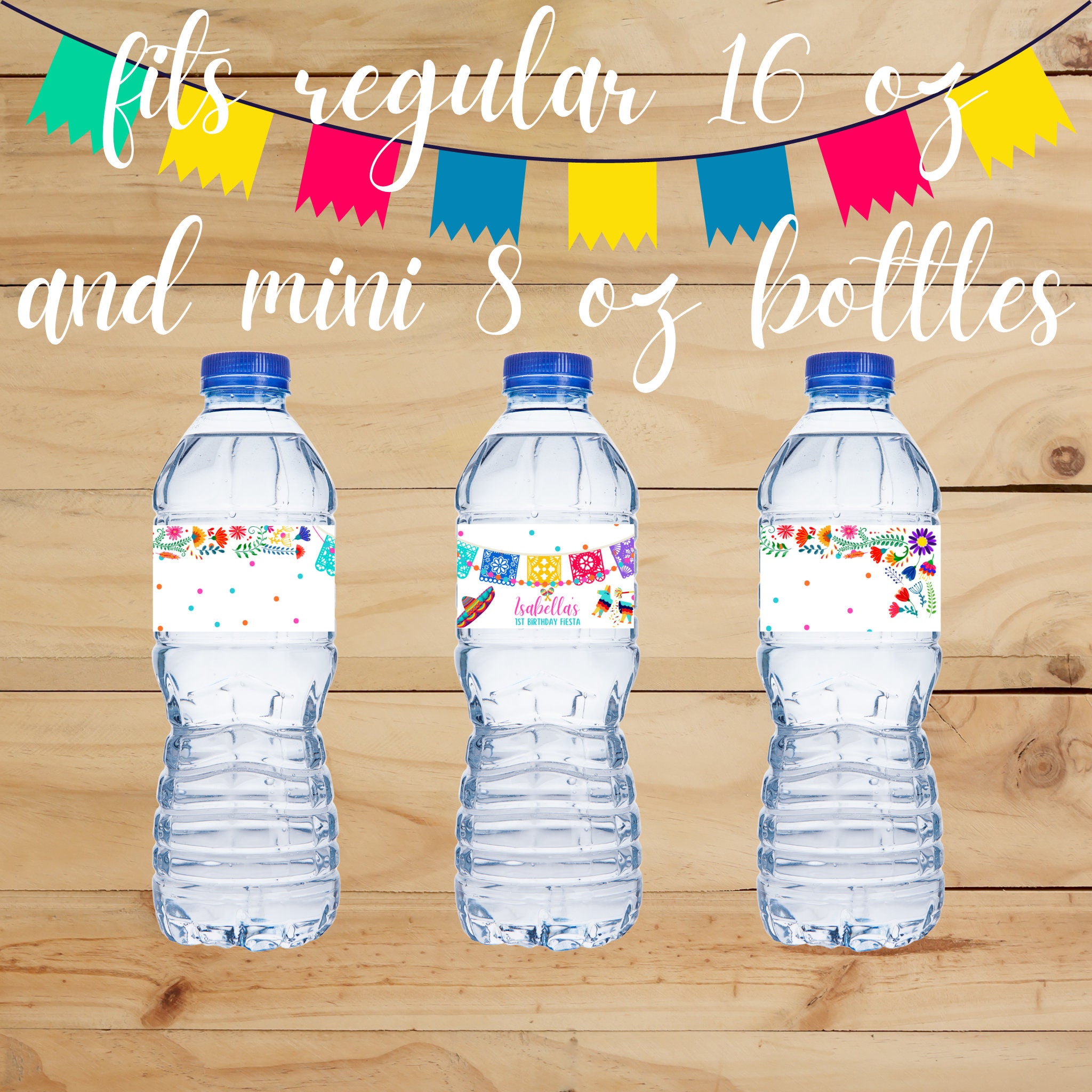 Fiesta Theme Party Water Labels, Fiesta Party Items, Custom Fiesta ...