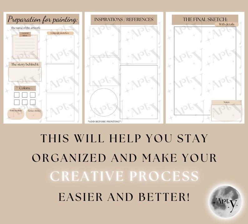 Printable Planner for Artists Printable Templates Printable - Etsy
