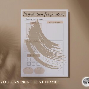 Printable Planner for Artists Printable Painting Planner Art Planner ...