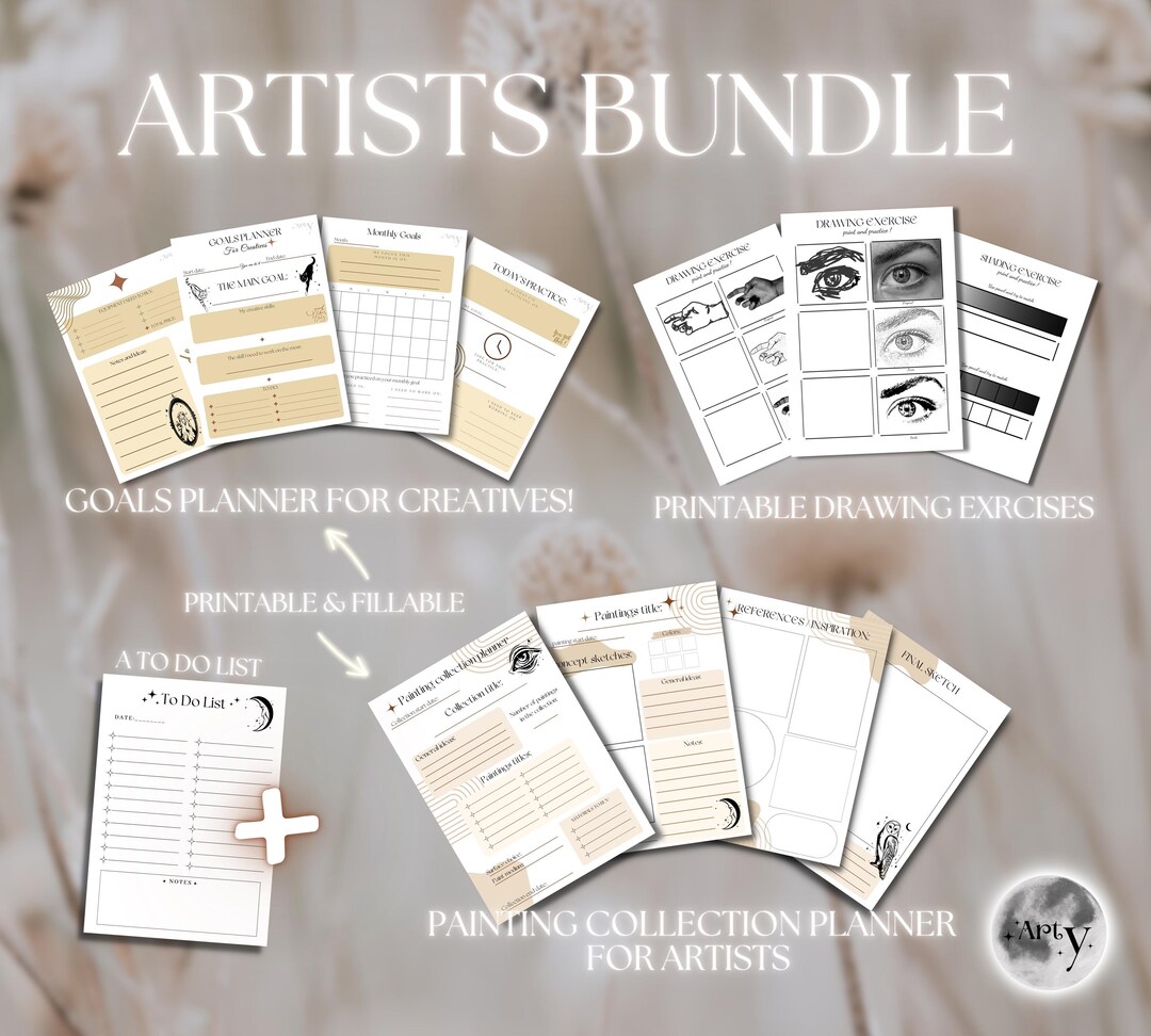Artist Bundle Artist Collection Painting Planner Art Project Planner ...