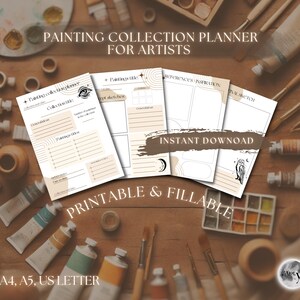 ARTIST BUNDLE Printable & Fillable Artists Planners Set- Paintings ...
