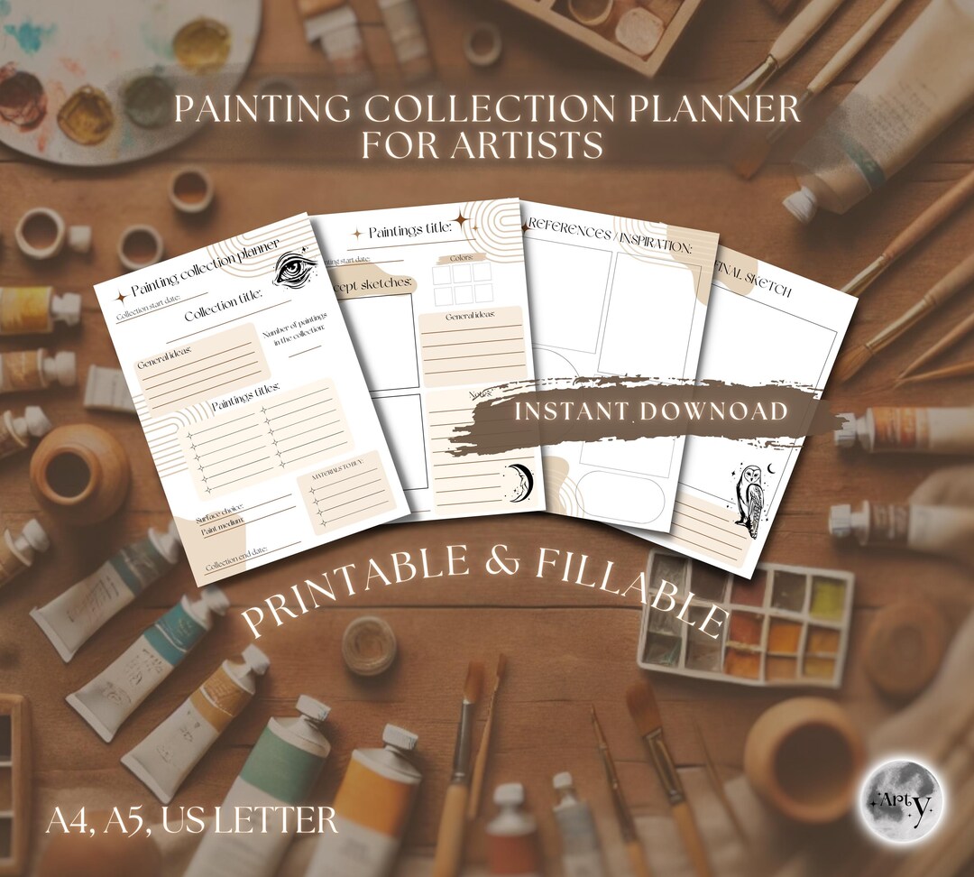 Artist Collection Planner Fillable Artwork Collection Planner for ...