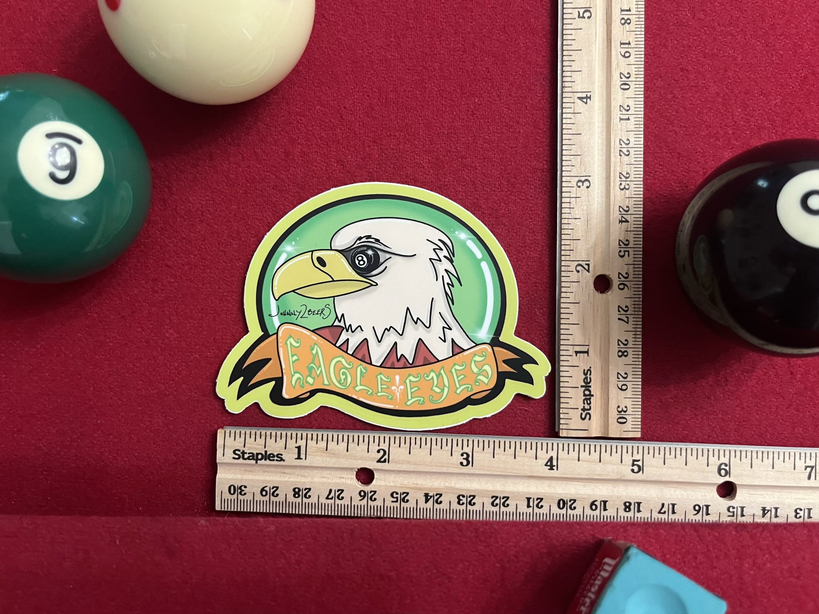 Eagle Eye Sticker: Eight Ball Vision for Billiards Enthusiasts - Etsy