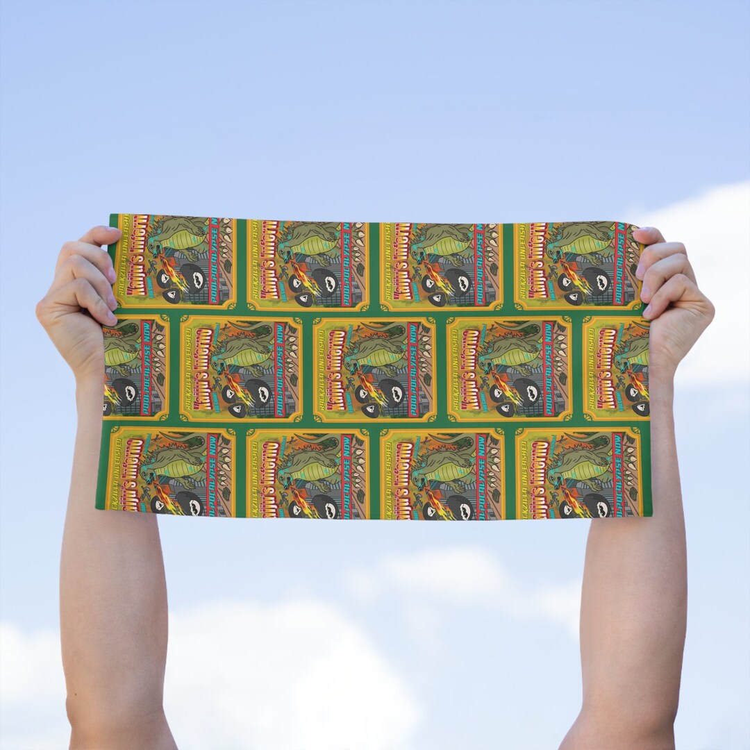 Kaiju's Inferno: Godzilla Pool Battle Towel - Etsy
