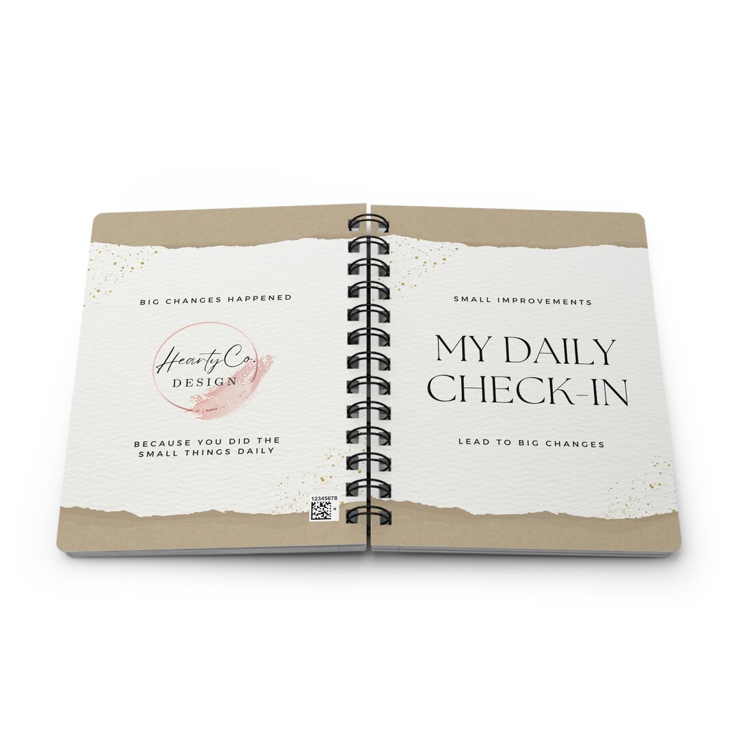 My Daily Check in Spiral Bound Journal, Daily Task Journal, Task ...