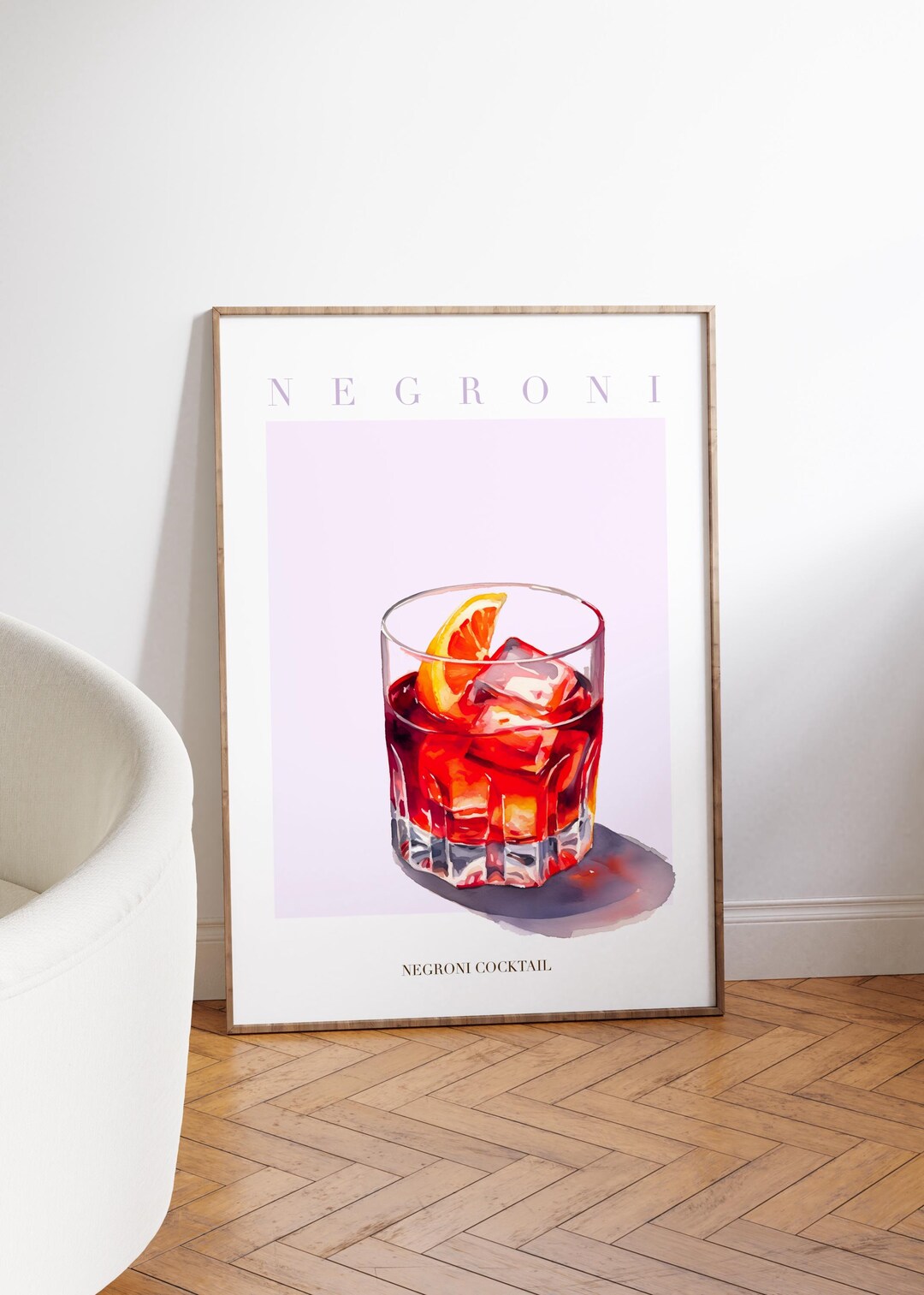 Negroni Poster, Negroni Art, Cocktail Poster, Kitchen Decor, Roommate ...